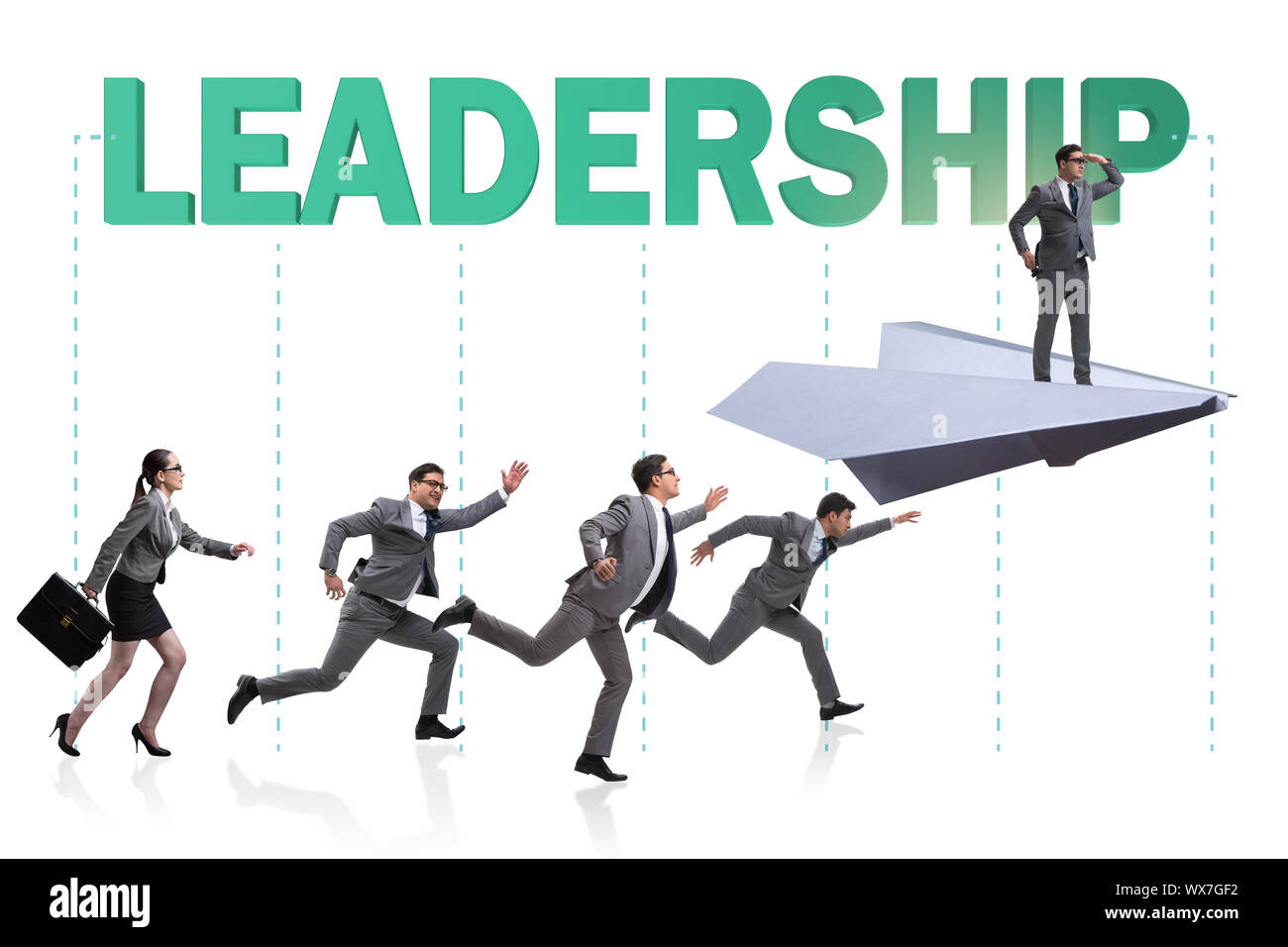 Leadership concept with various business people Stock Photo - Alamy