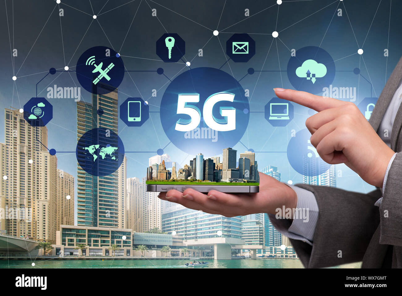 5g concept of internet connection technology Stock Photo - Alamy