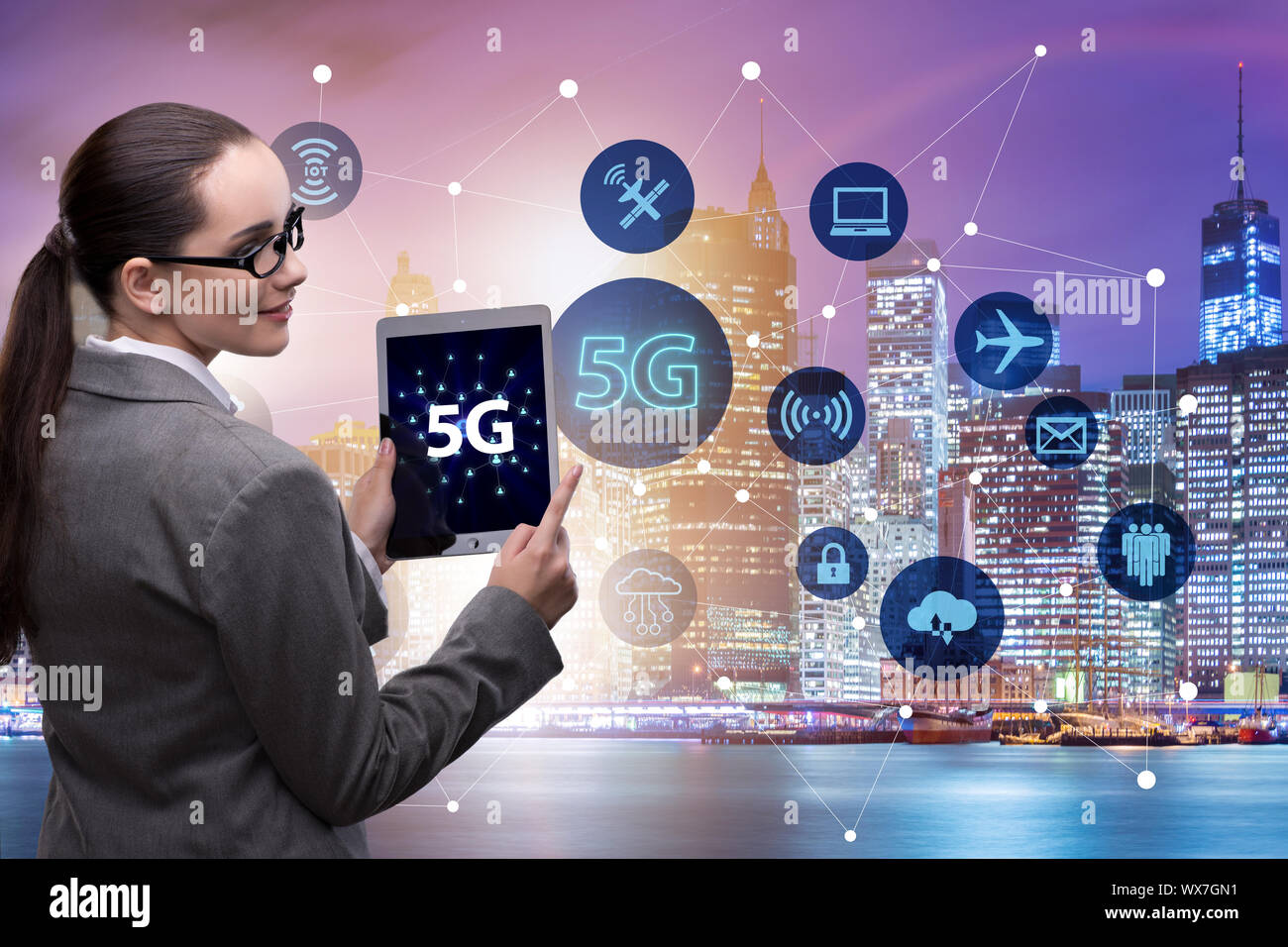 5g concept of internet connection technology Stock Photo - Alamy