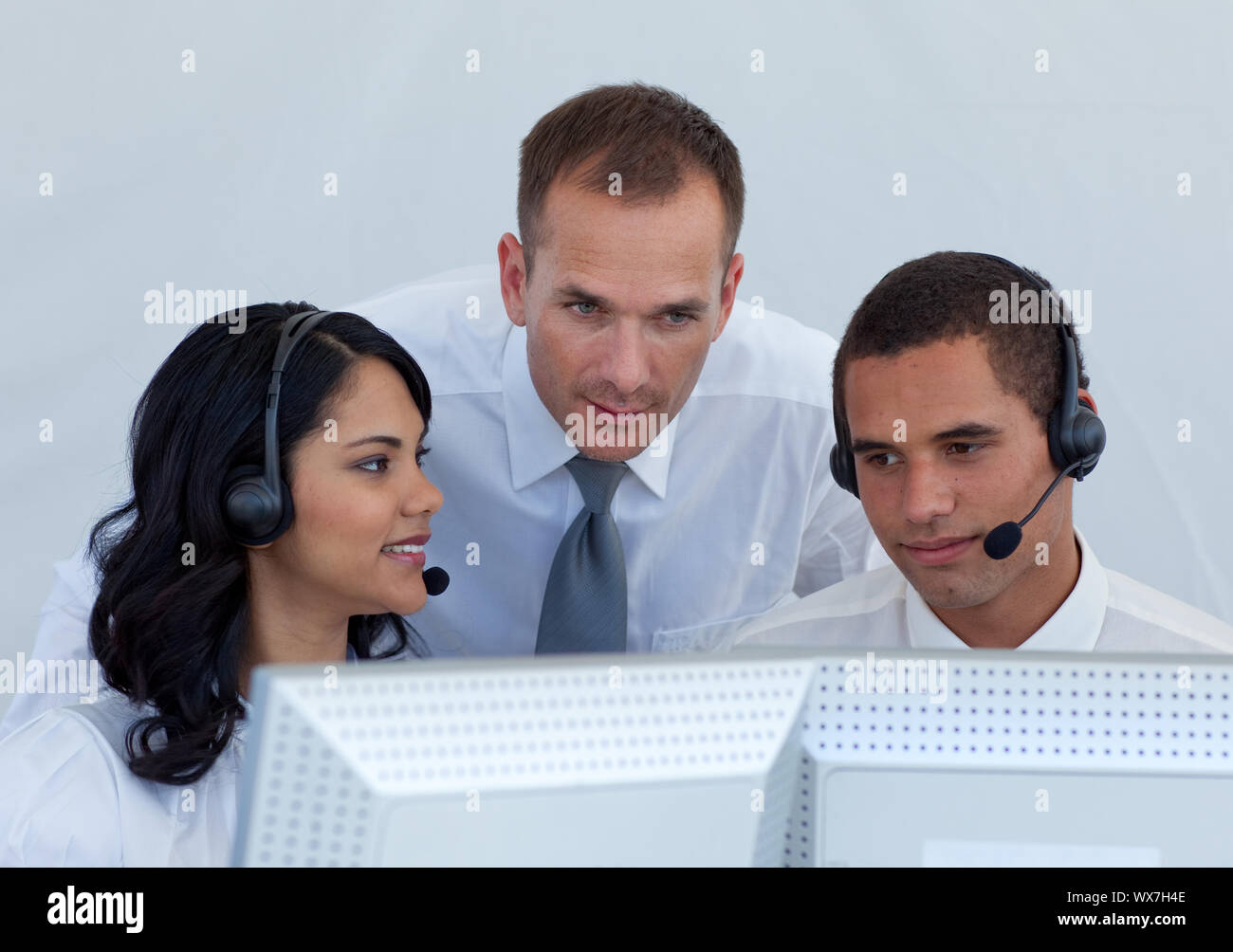 Manager helping business team hi-res stock photography and images - Alamy