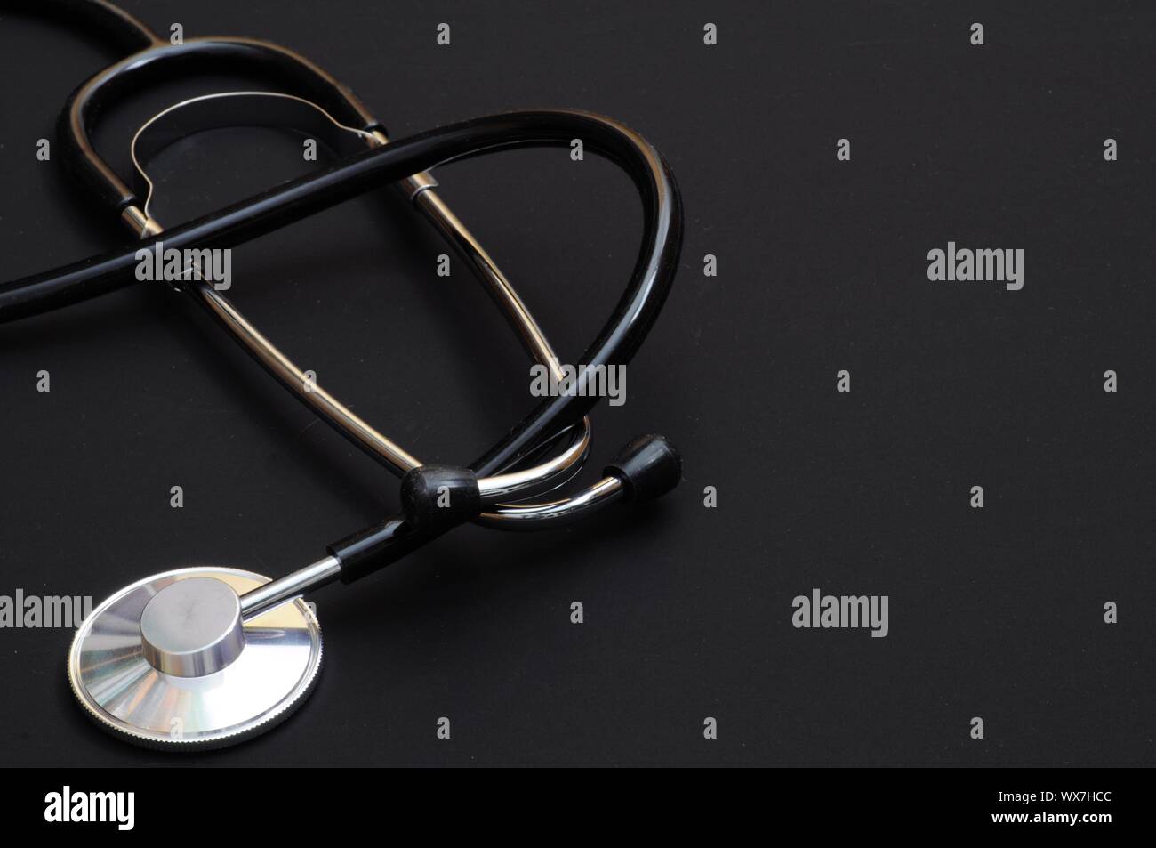 medical instument stethoscope with copyspace for text message Stock ...