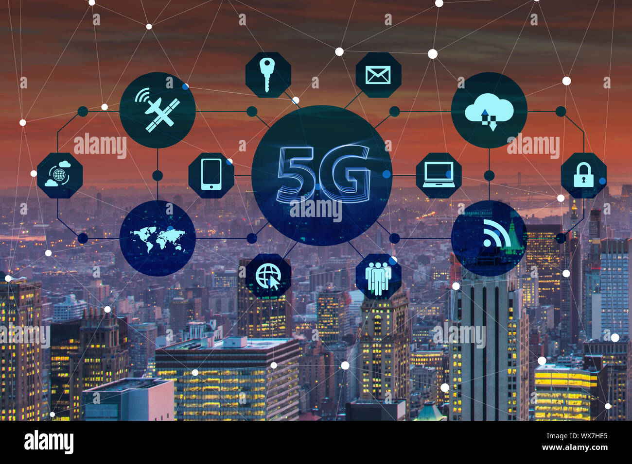 5g internet concept in technology concept Stock Photo - Alamy