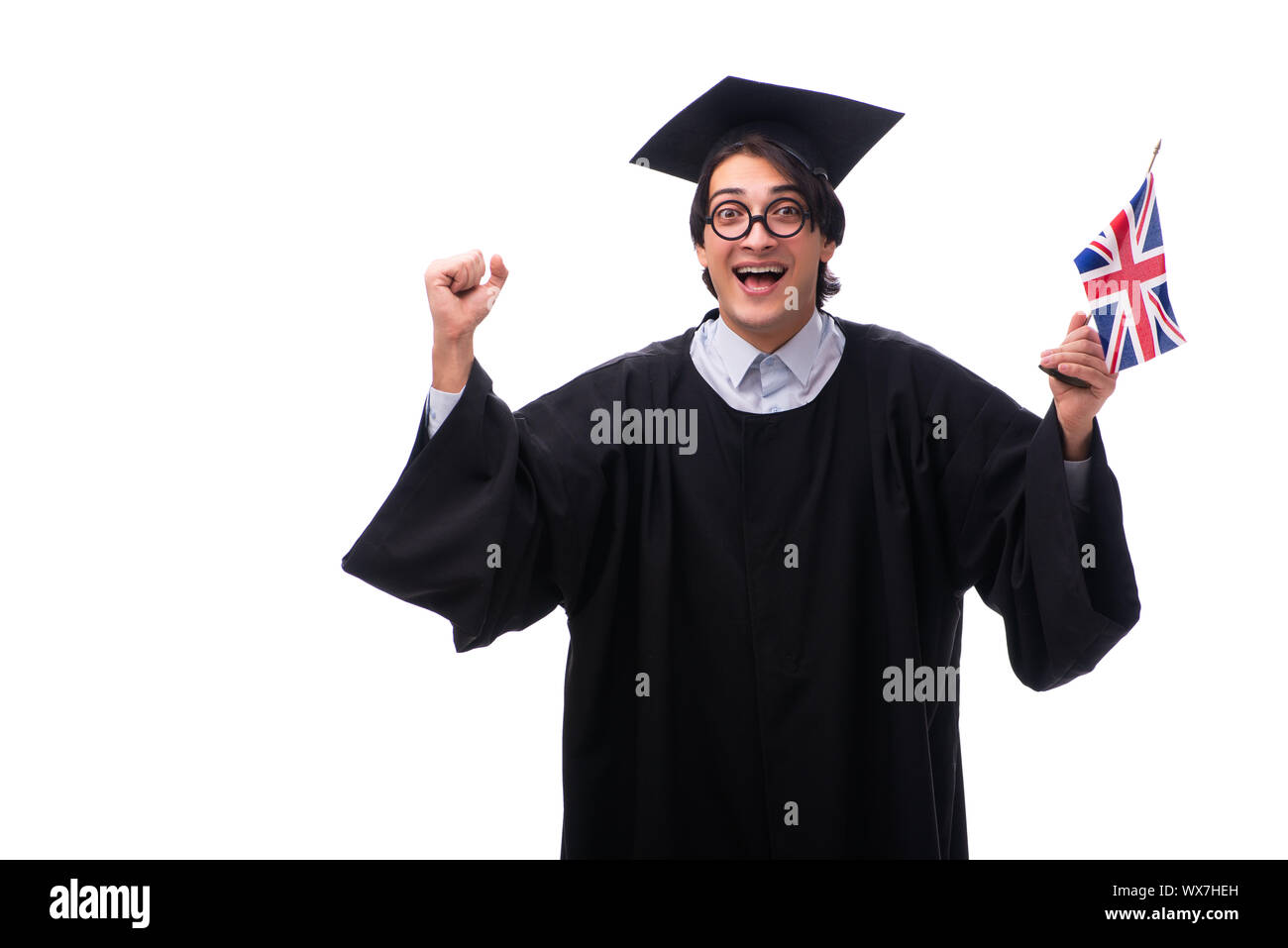 Young handsome man graduating from university Stock Photo - Alamy