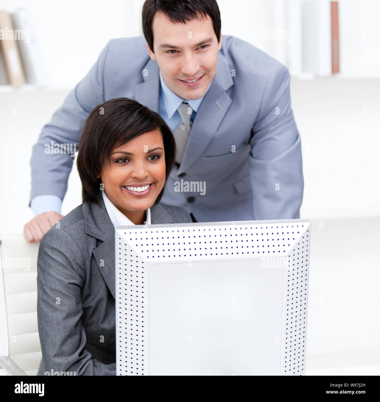 Charismatic businesswoman working computer hi-res stock photography and ...