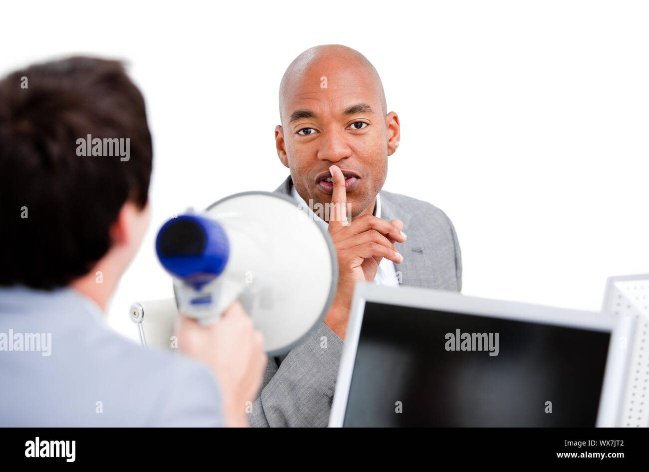 Portrait assertive man asking hi-res stock photography and images - Alamy