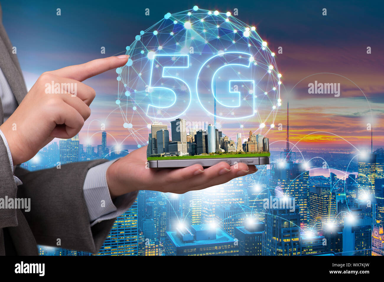 5g concept of internet connection technology Stock Photo - Alamy