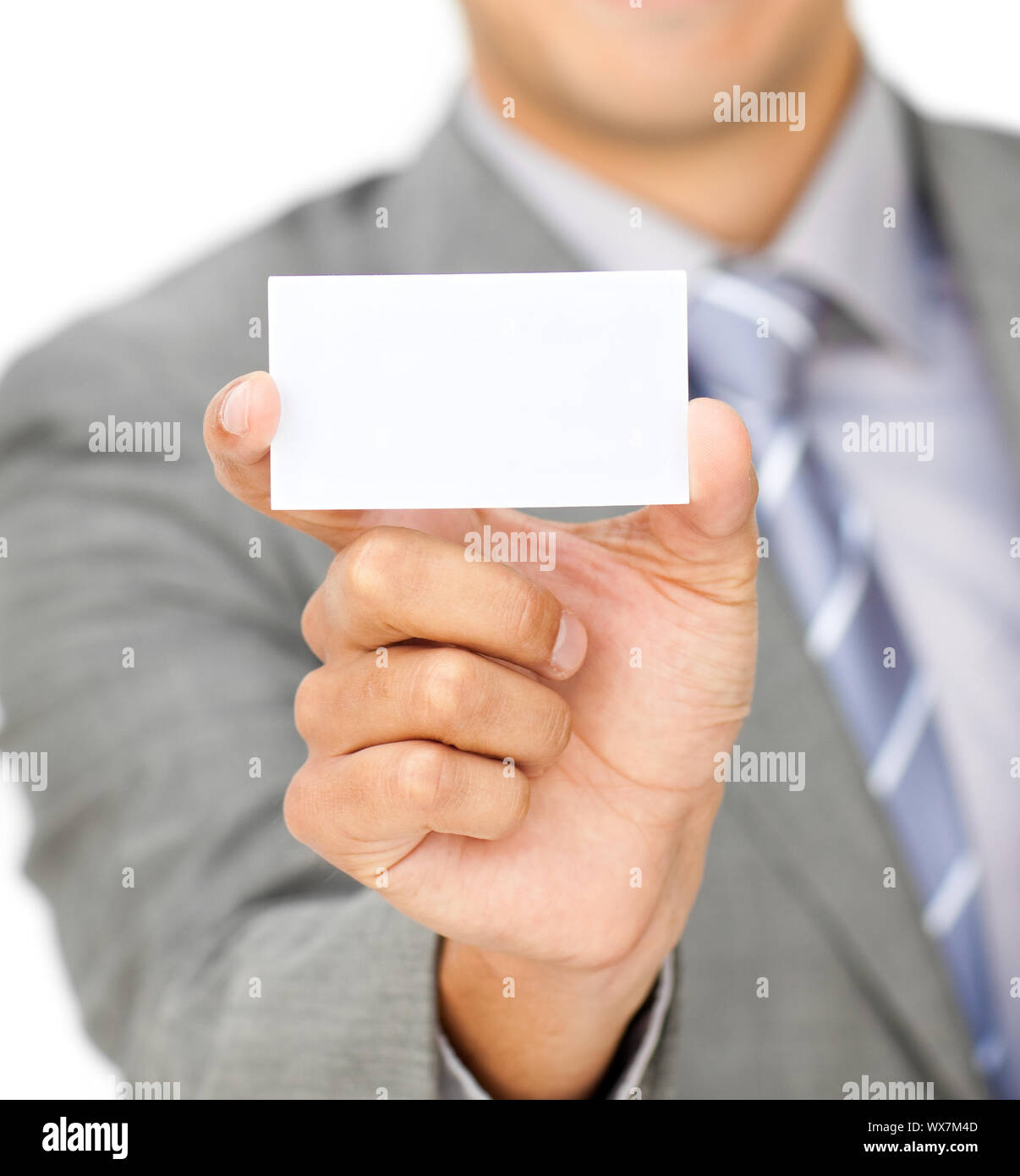 Focus on a white card against a white background Stock Photo - Alamy