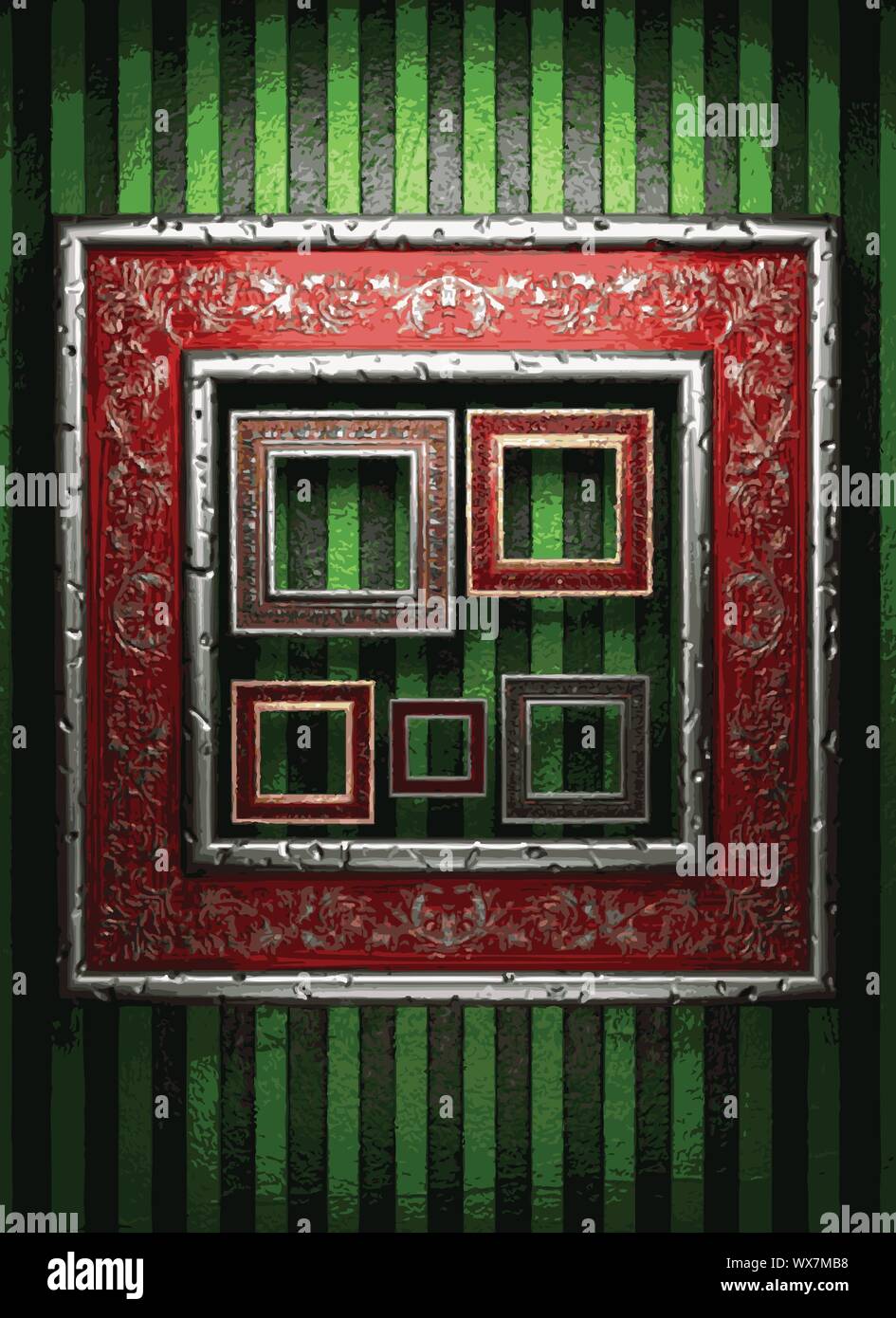 frames on wall Stock Vector Image & Art - Alamy