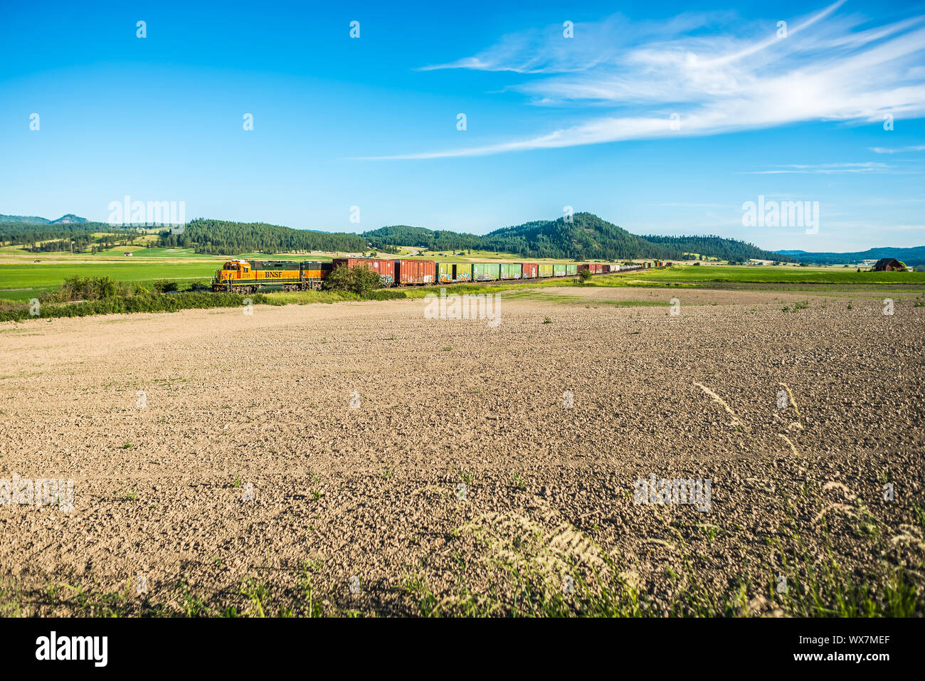wide open vast montana landscape in summer Stock Photo - Alamy