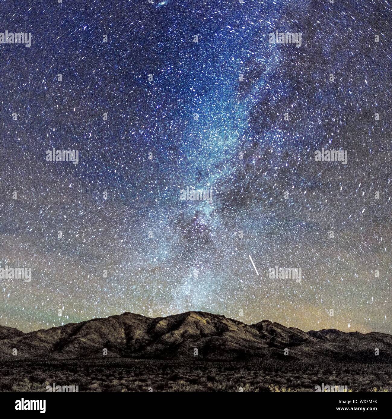 Night time and dark sky over death valley national park Stock Photo - Alamy