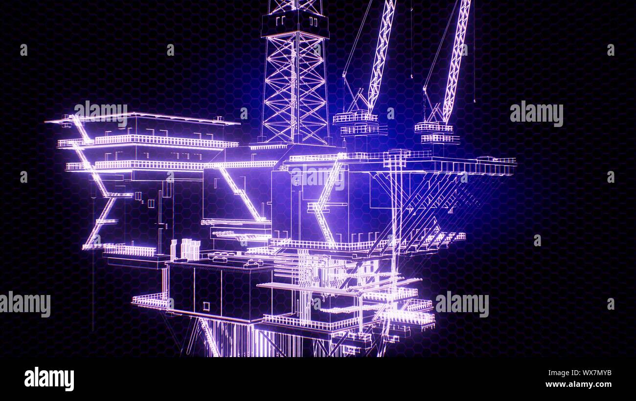 Oil and Gas Platform Stock Photo - Alamy