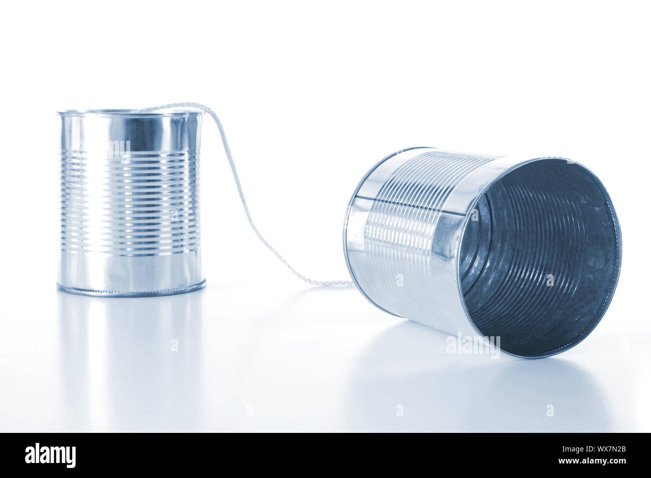 ton can phone showing business communication concept Stock Photo - Alamy