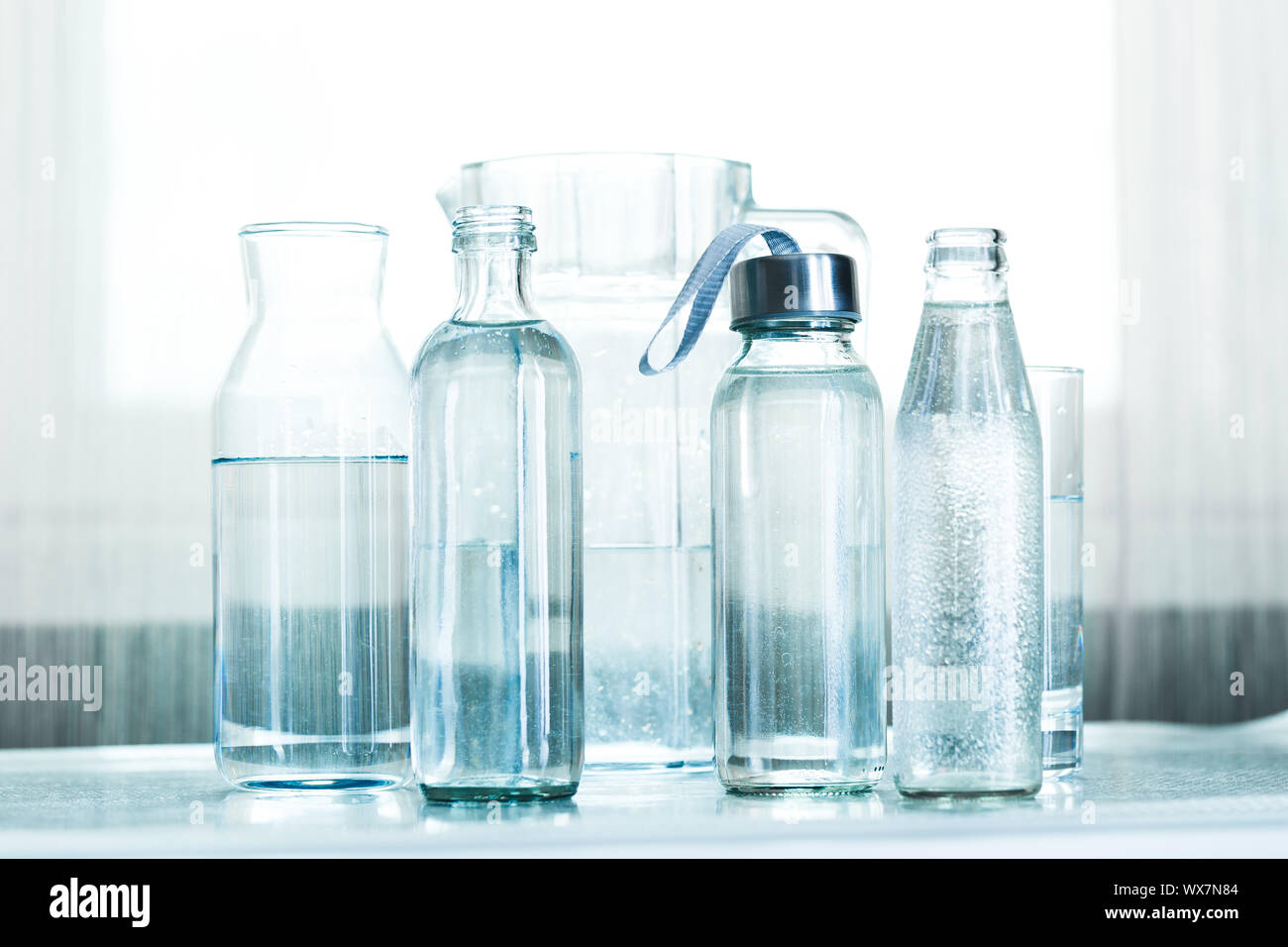 Collection of water bottles Stock Photo - Alamy