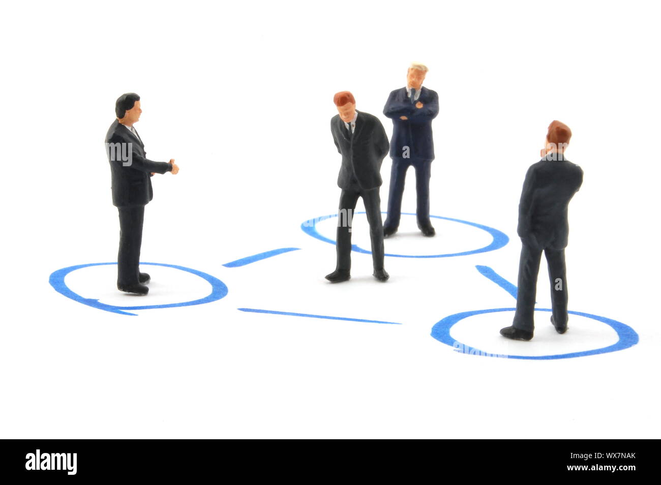 networking business man isolated on white background Stock Photo - Alamy