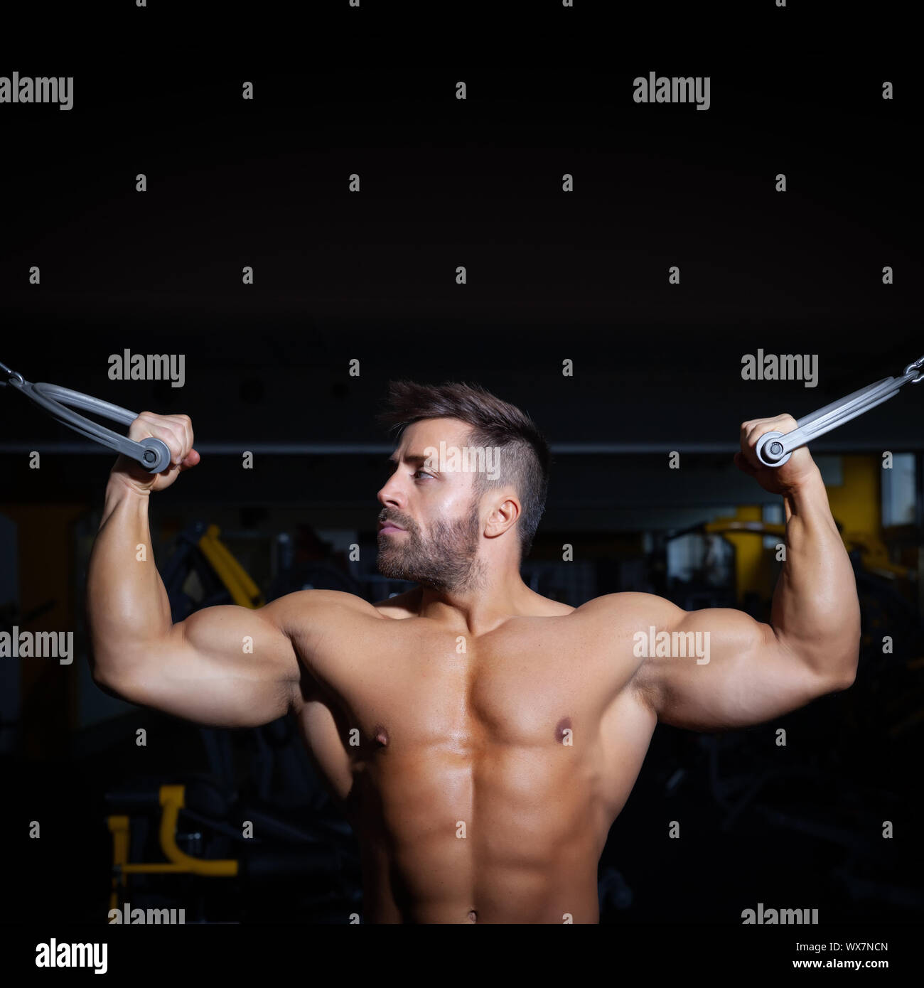Male bodybuilder posing hi-res stock photography and images - Alamy
