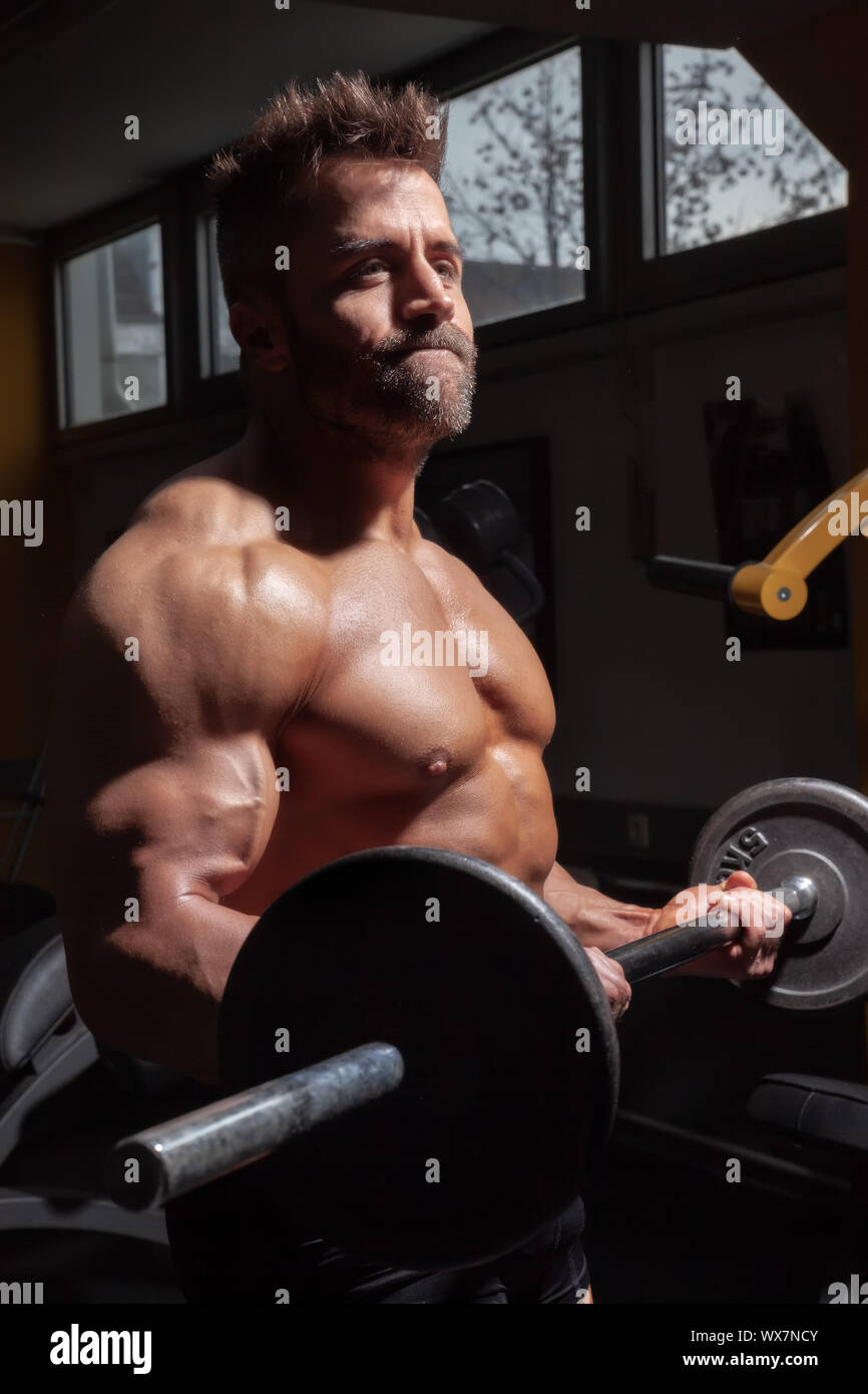 a strong male bodybuilder Stock Photo - Alamy