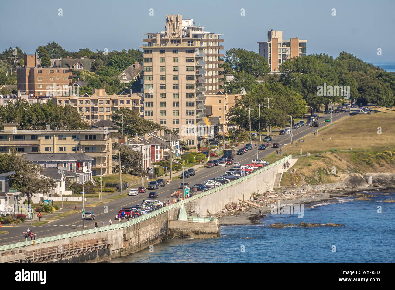 views from Ogden Point cruise ship terminal in Victoria BC.Canada Stock ...