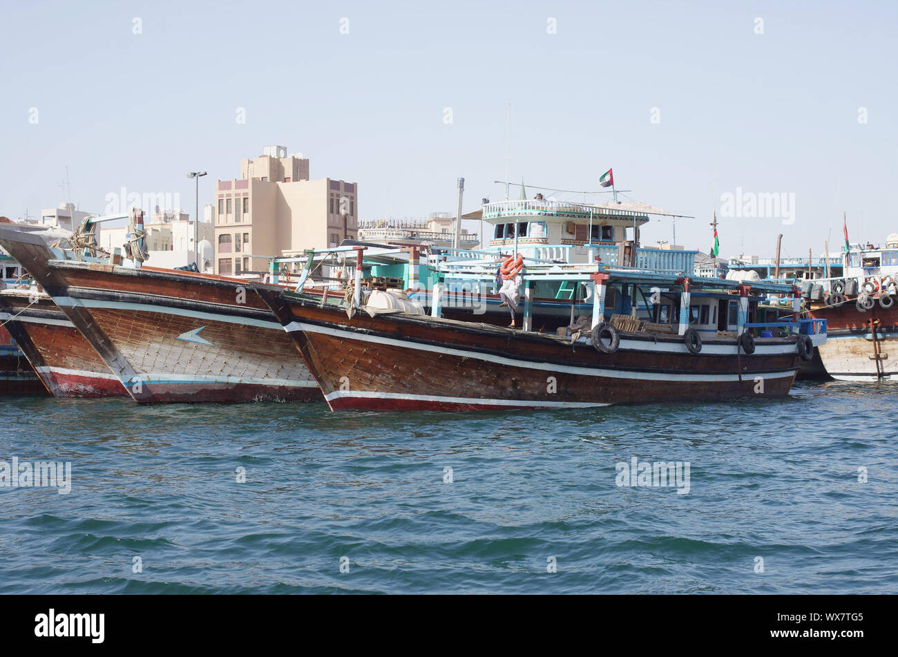 The reverse side of the capital Dubai seaport Stock Photo - Alamy