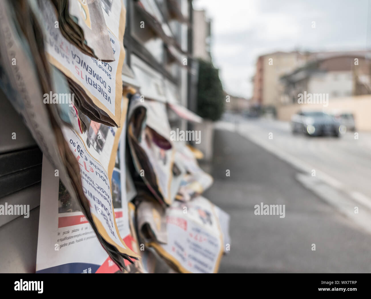 Many flyers in mailboxes Stock Photo - Alamy