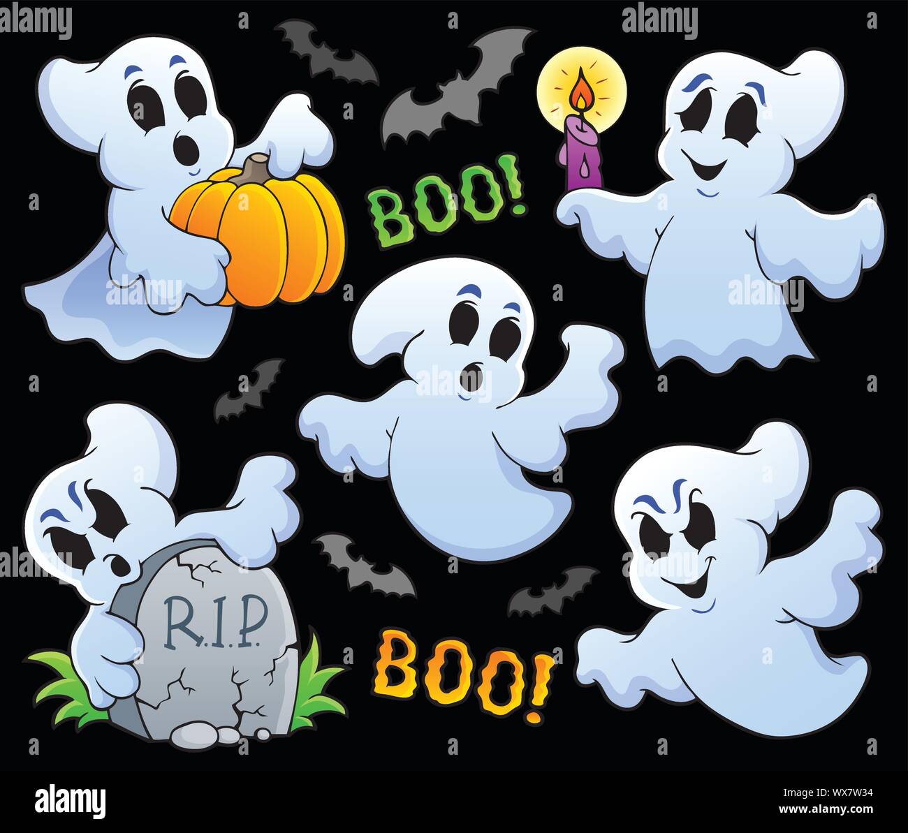 Ghost theme image 8 Stock Vector Image & Art - Alamy
