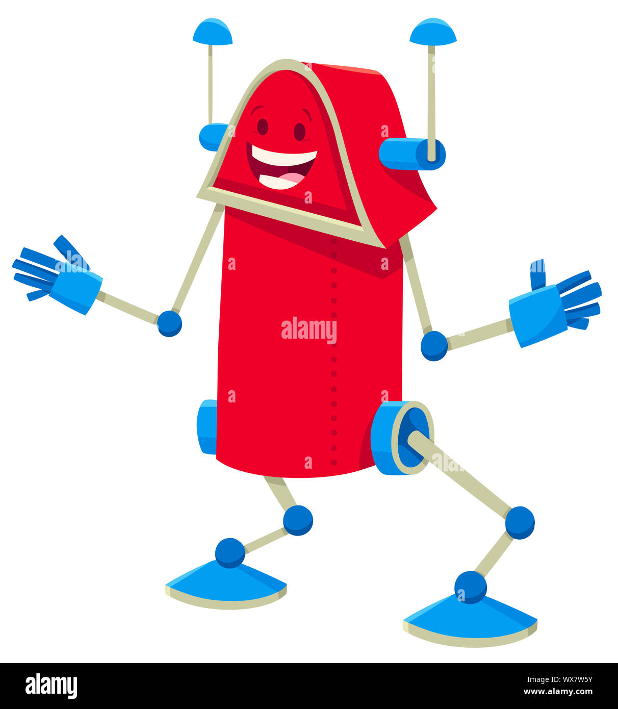 funny robot cartoon comic character Stock Photo - Alamy
