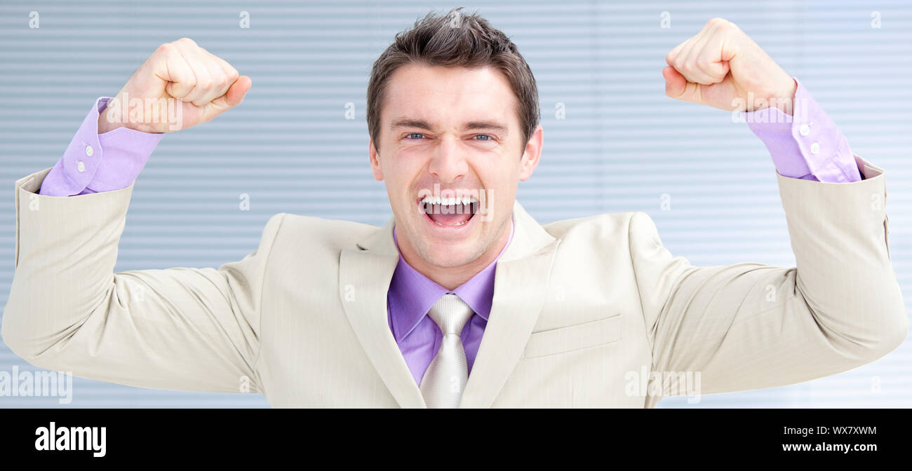 Air punch businessman hi-res stock photography and images - Alamy
