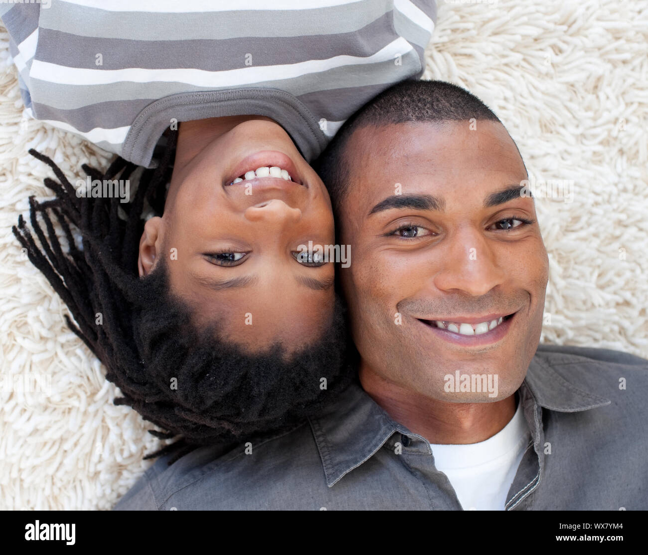 African american father son sleep hi-res stock photography and images ...