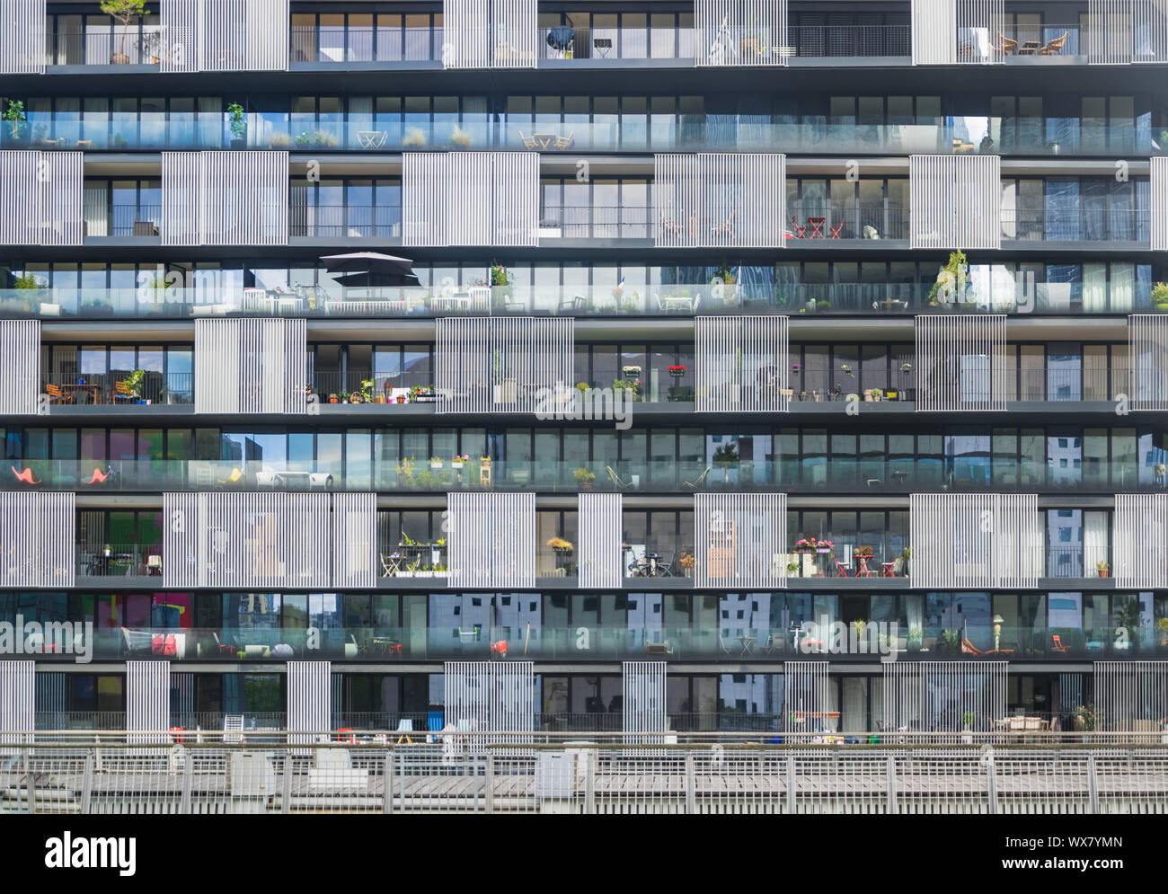 PARIS, FRANCE - 02 OCTOBER 2018: full frame image of building in Paris ...