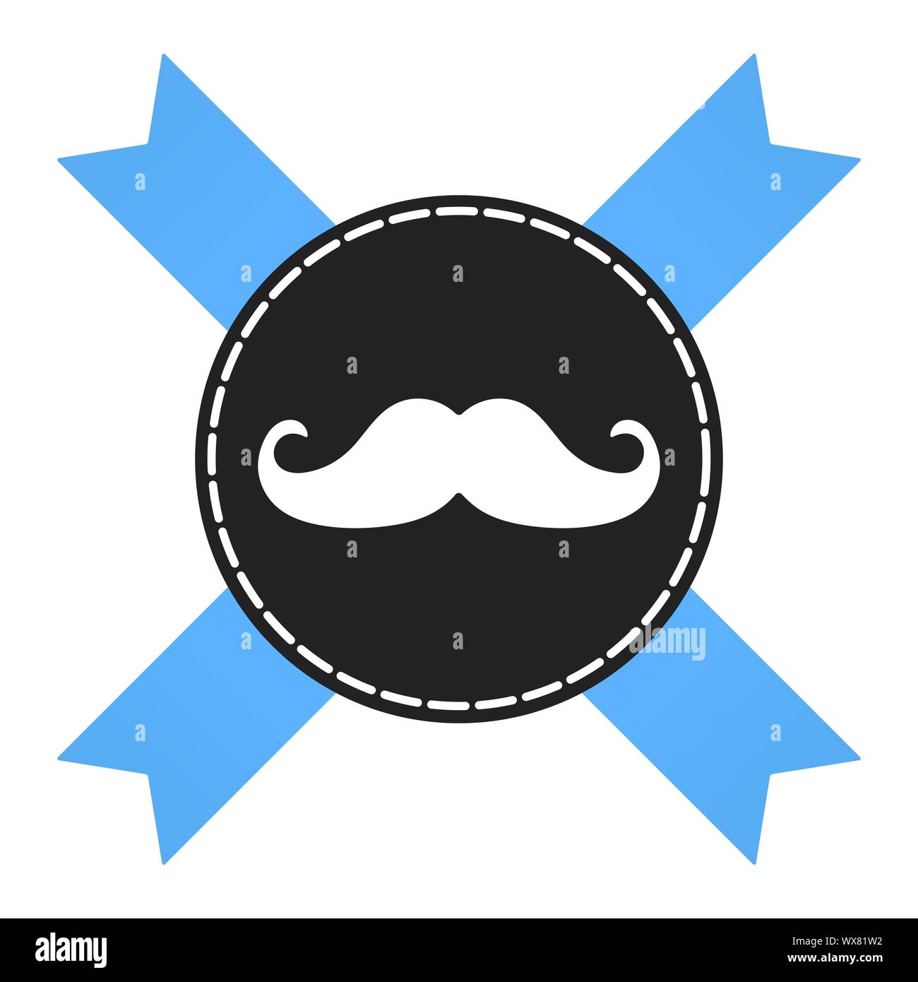 Movember pin badge Stock Vector Images - Alamy