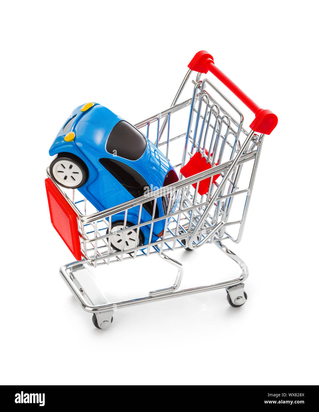 Toy car in shopping cart Stock Photo - Alamy
