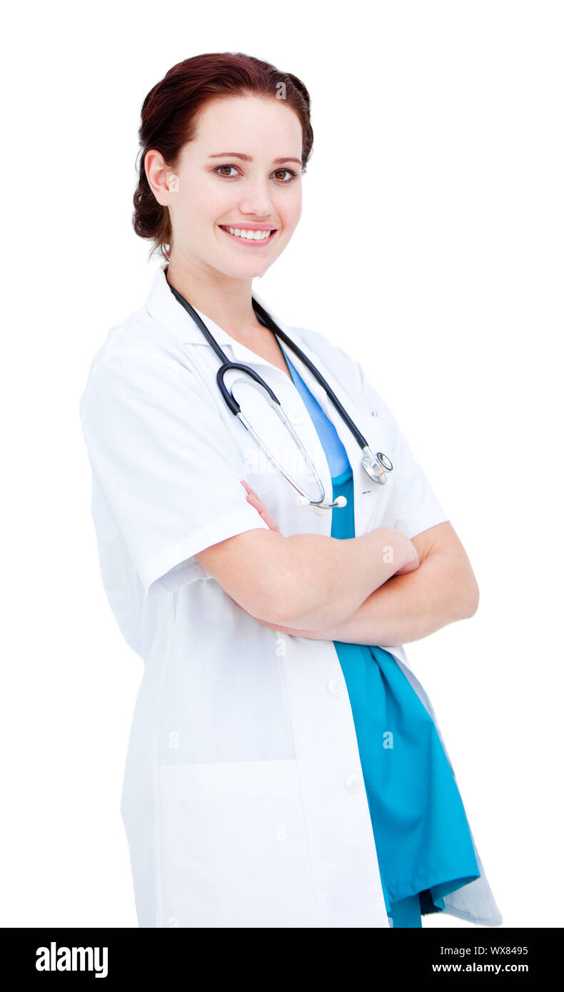 Assertive female doctor making hi-res stock photography and images - Alamy