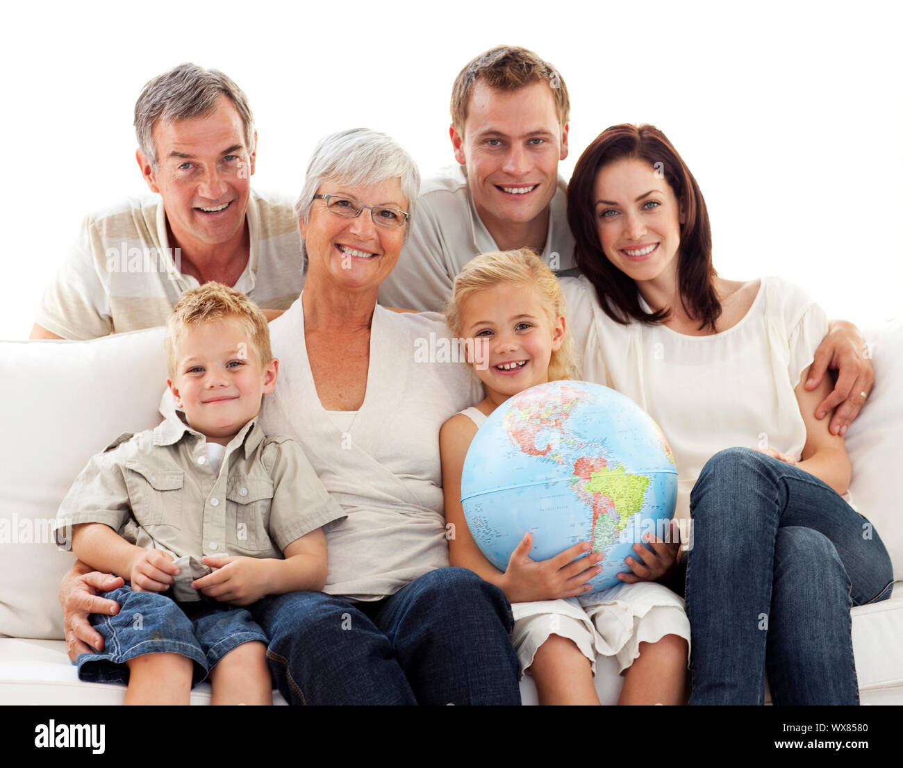 Big happy family kids grandparents hi-res stock photography and images ...