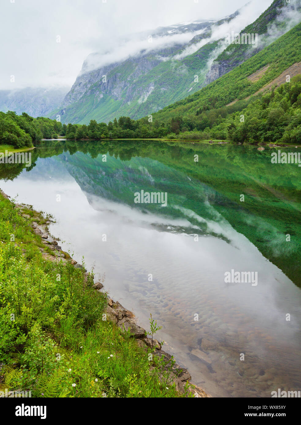 Mountain lake with clean water, Norway Stock Photo - Alamy