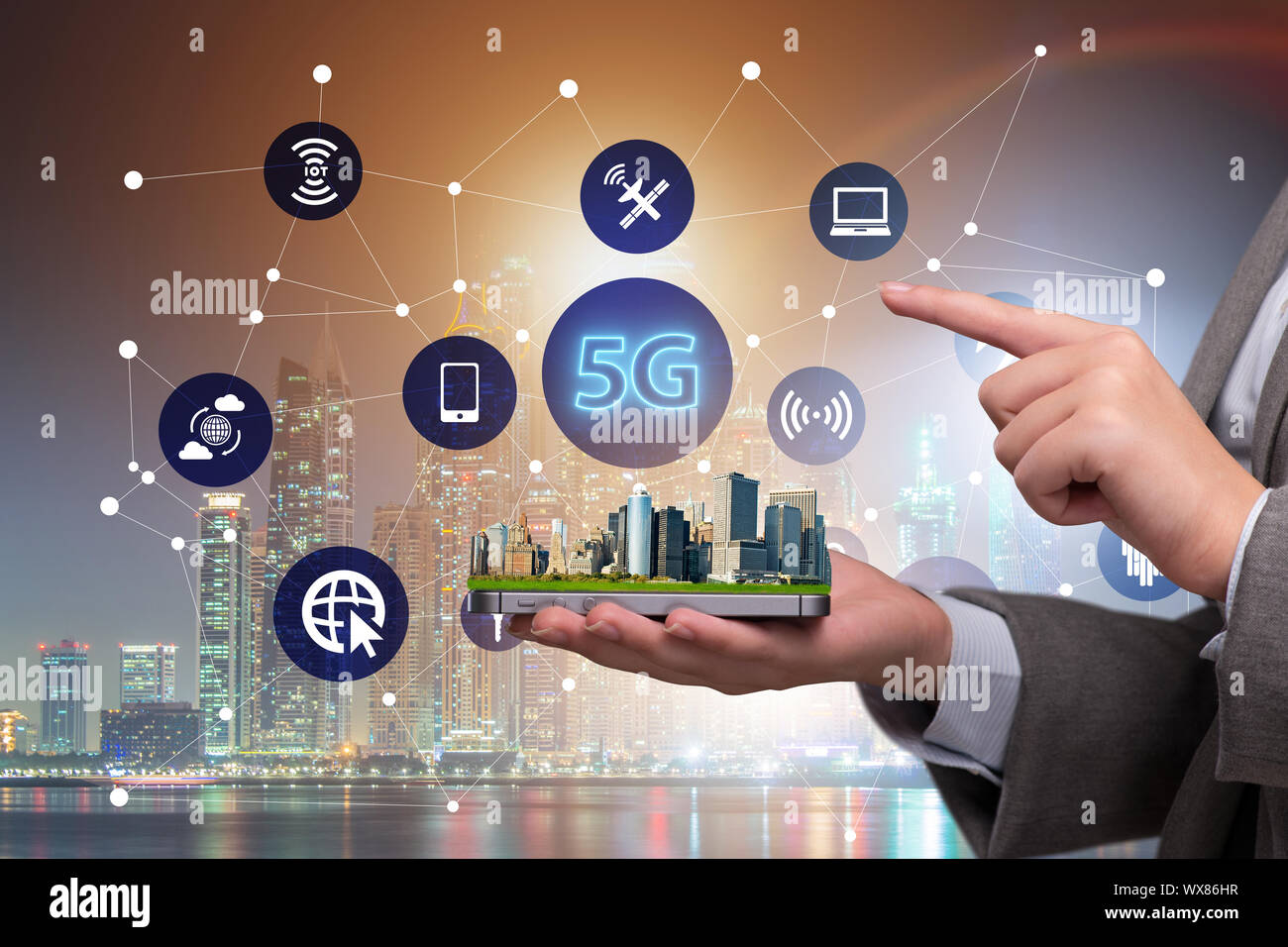 5g concept of internet connection technology Stock Photo - Alamy