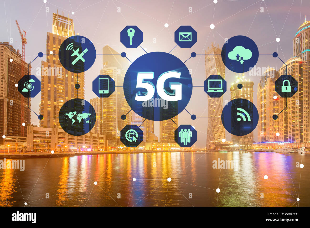 5g internet concept in technology concept Stock Photo - Alamy