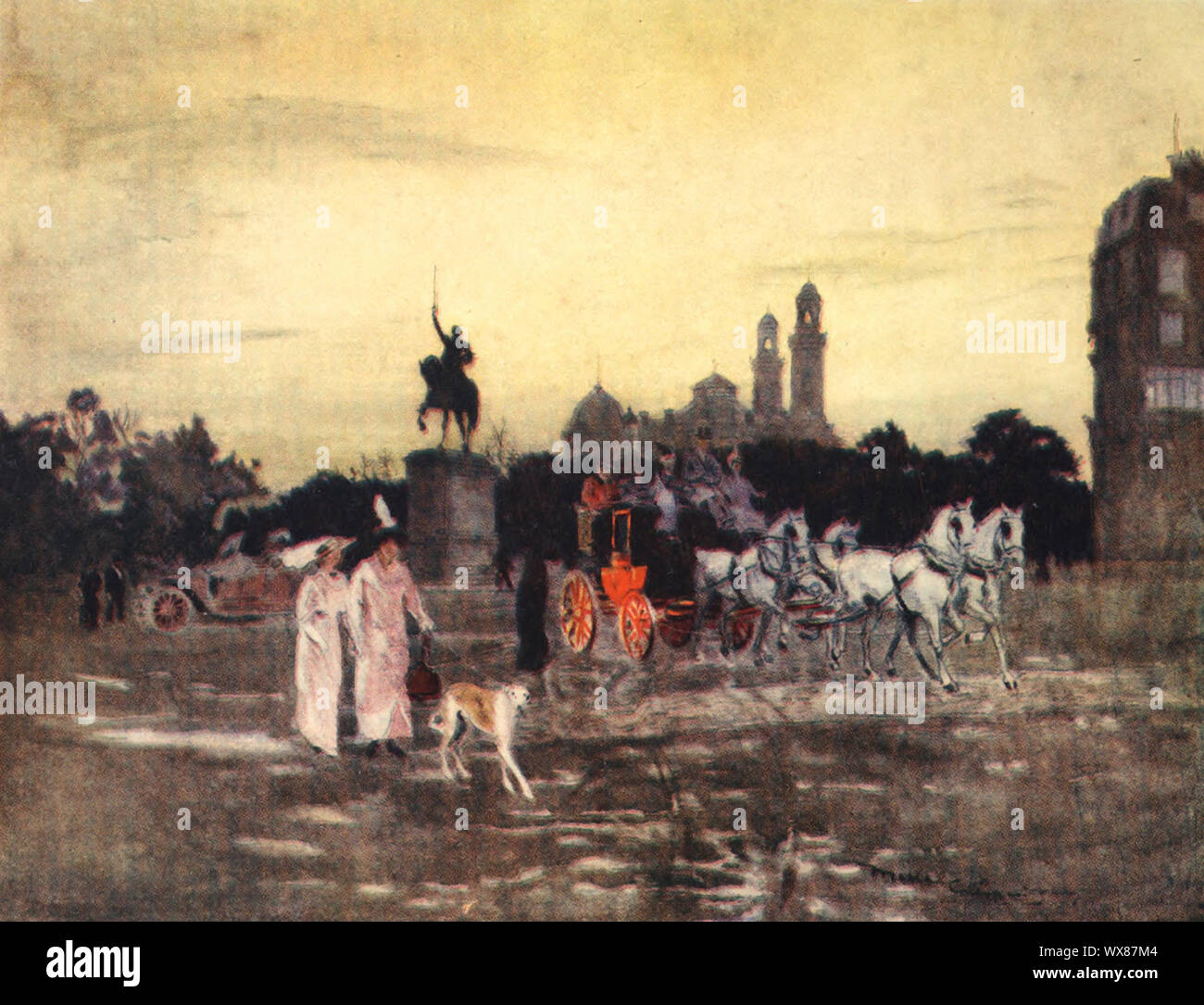 Evening in the Place d'Iéna, Paris, circa 1913 Stock Photo - Alamy
