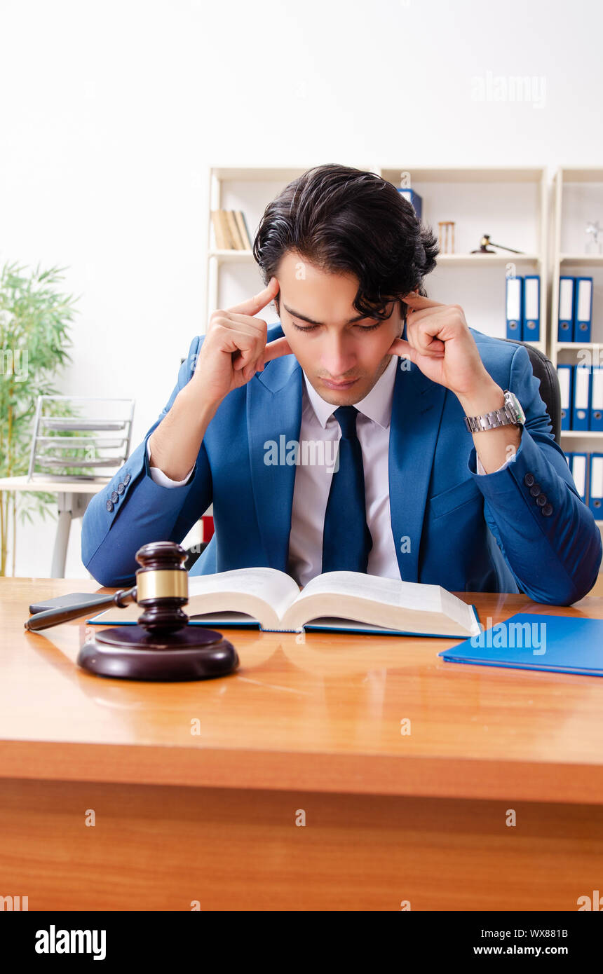 Lawyer working in the office Stock Photo - Alamy