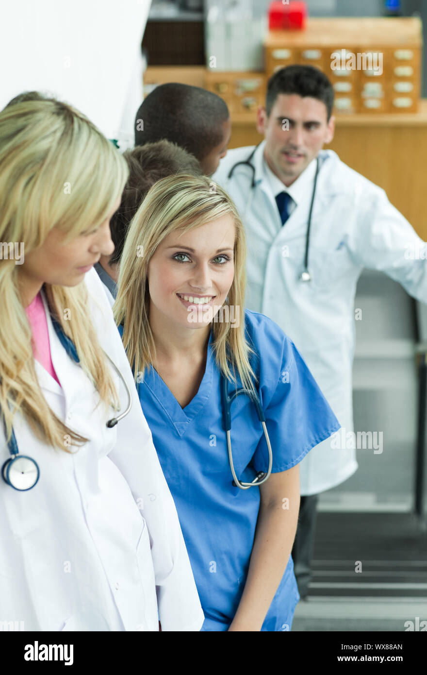 Medical smiling team Stock Photo - Alamy