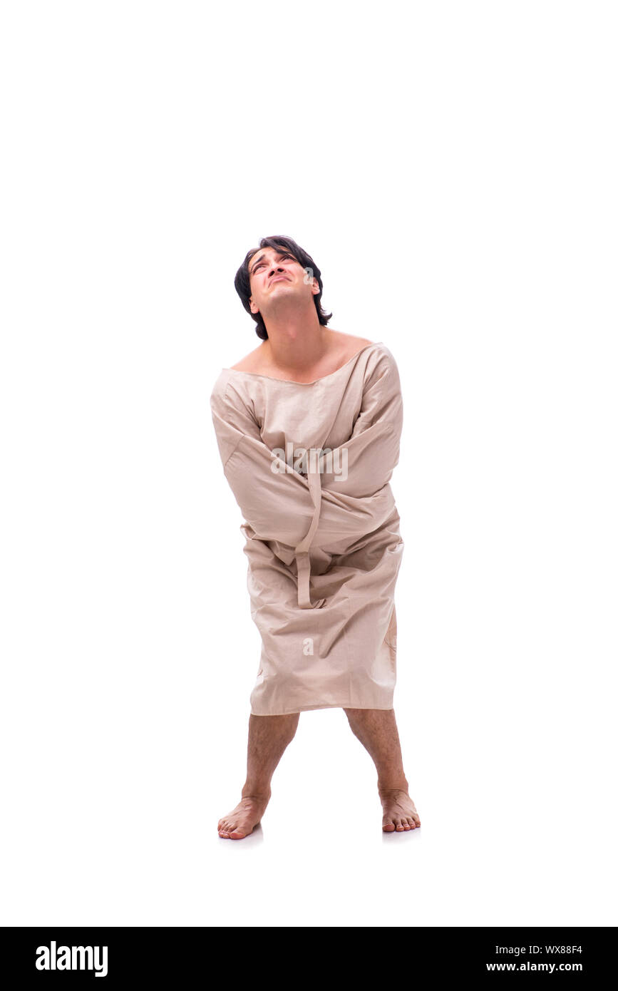 Young sad man praying Cut Out Stock Images & Pictures - Alamy