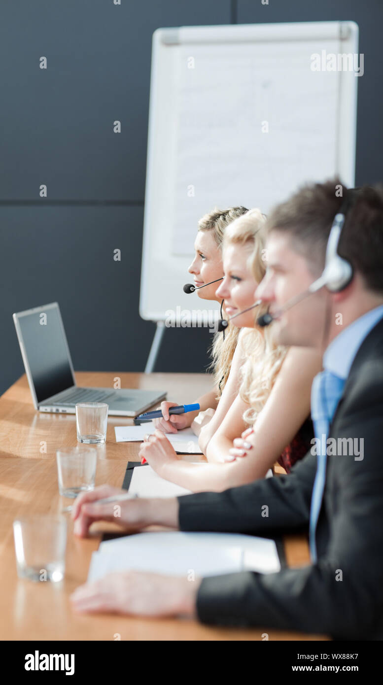 Business team in a call center Stock Photo - Alamy