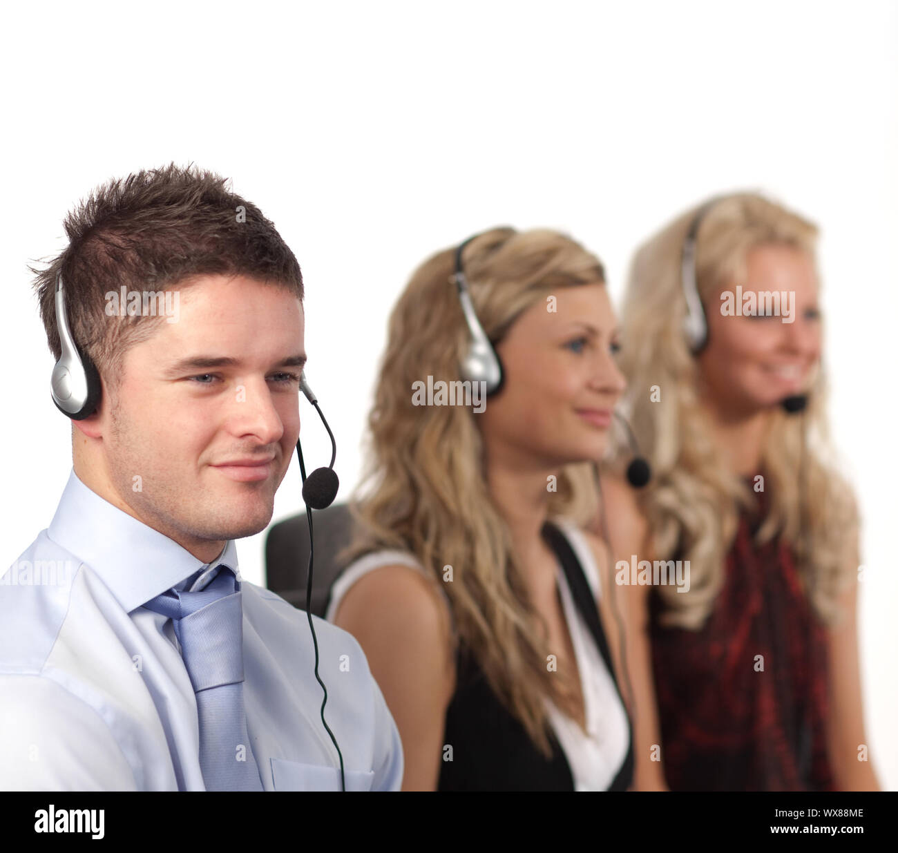 Professionals working in call center hi-res stock photography and ...