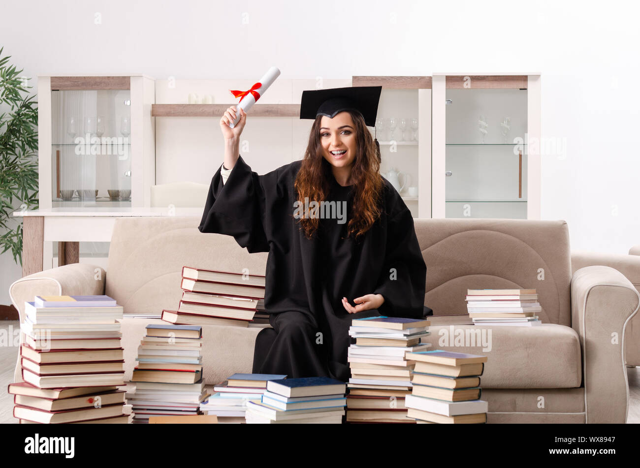 Young female student graduating from the university Stock Photo - Alamy