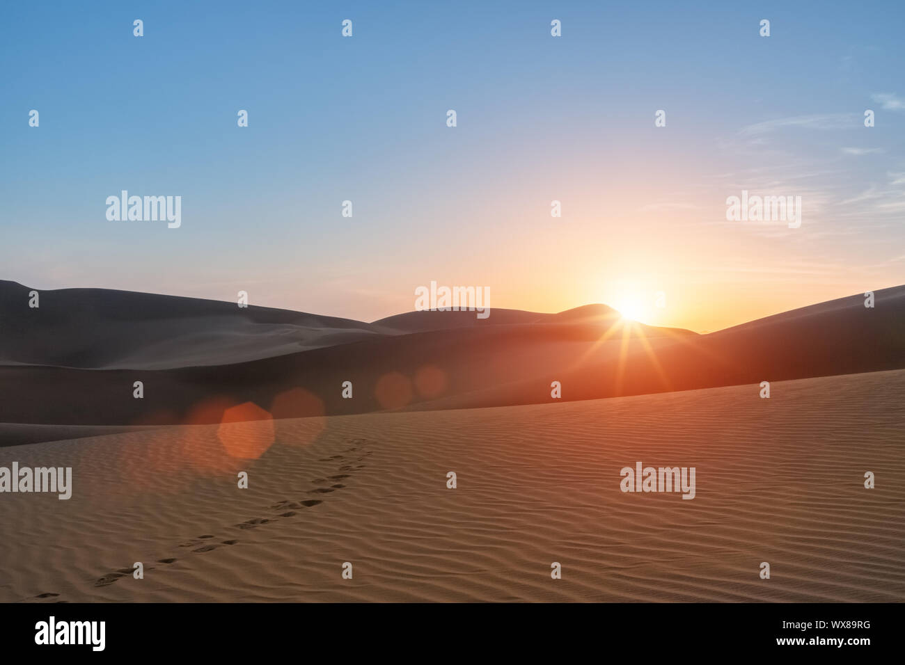 desert in sunset Stock Photo - Alamy
