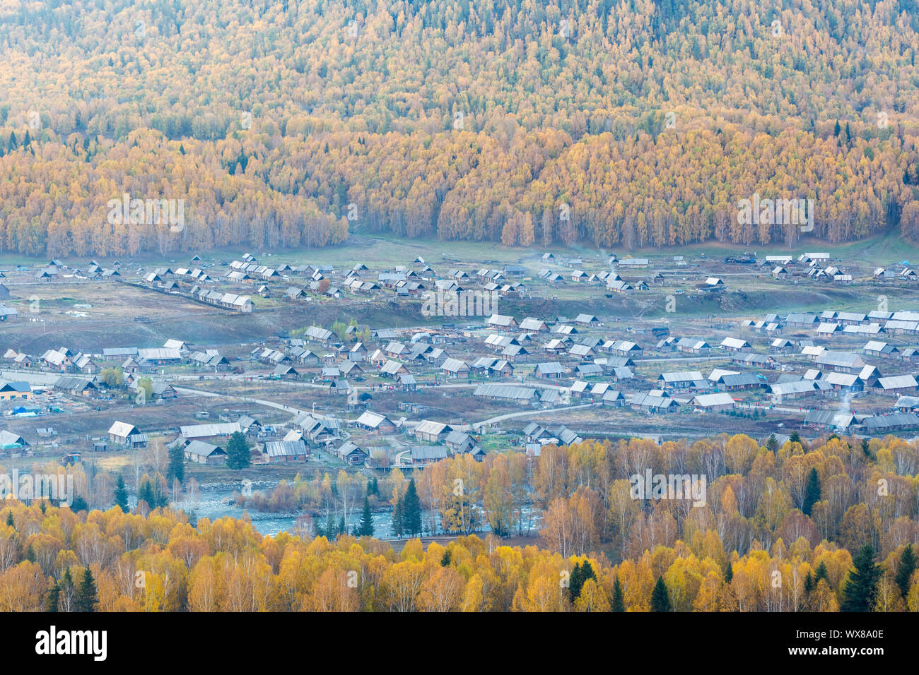 overlooking the beautiful hemu villages Stock Photo - Alamy