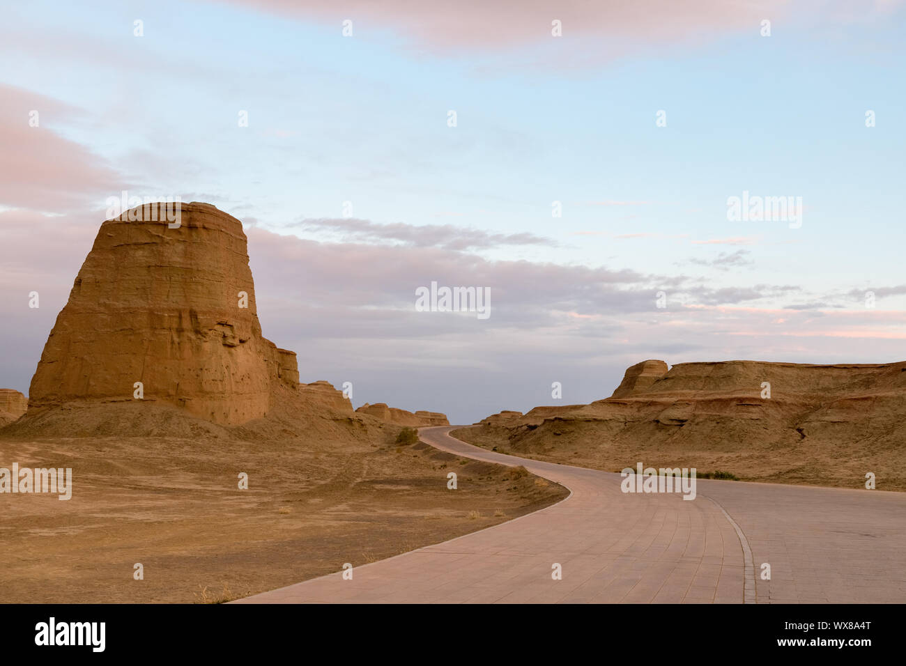 xinjiang ghost town at dusk Stock Photo - Alamy