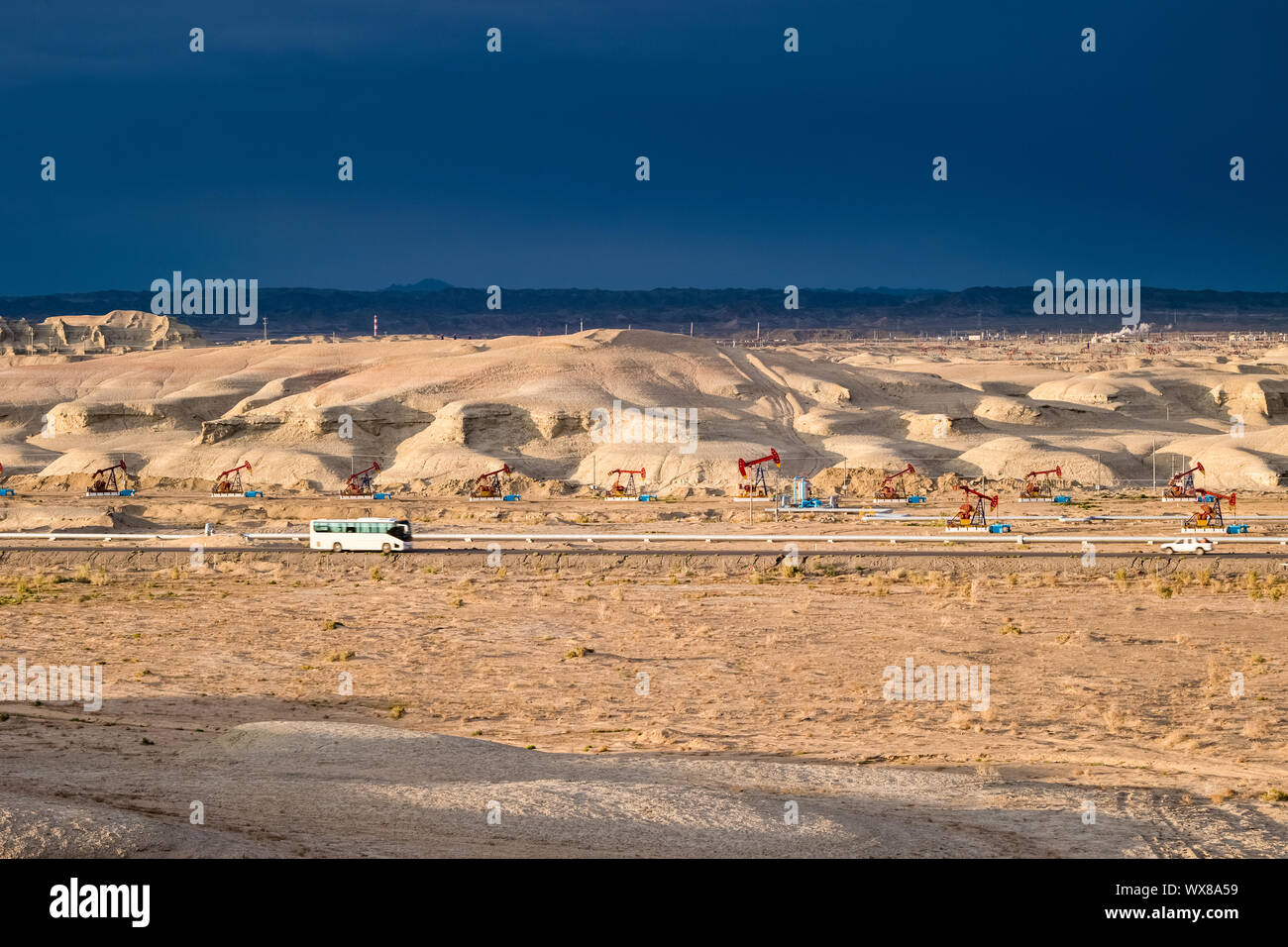 oil field operation area on gobi Stock Photo - Alamy