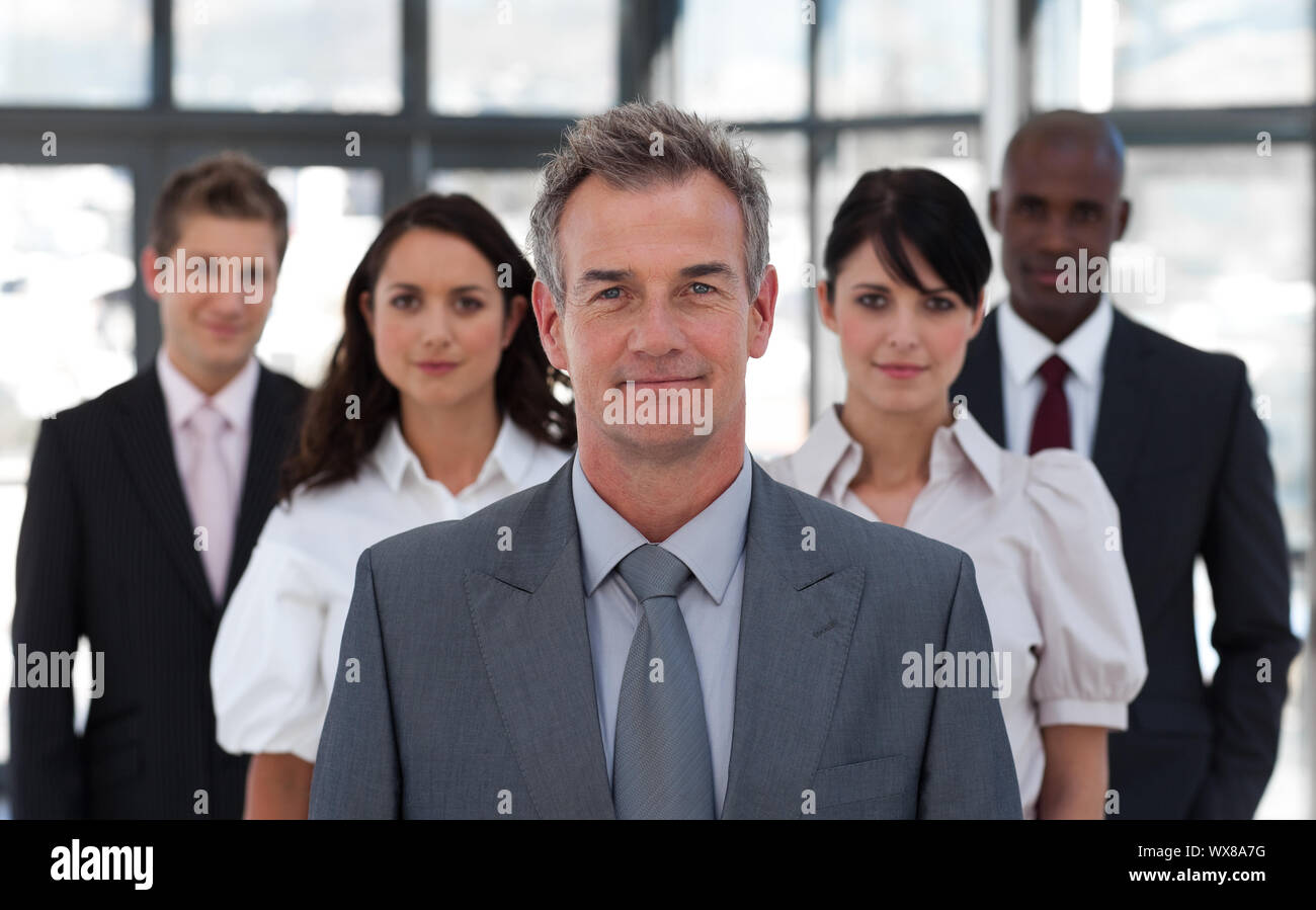 Business team in an office Stock Photo - Alamy