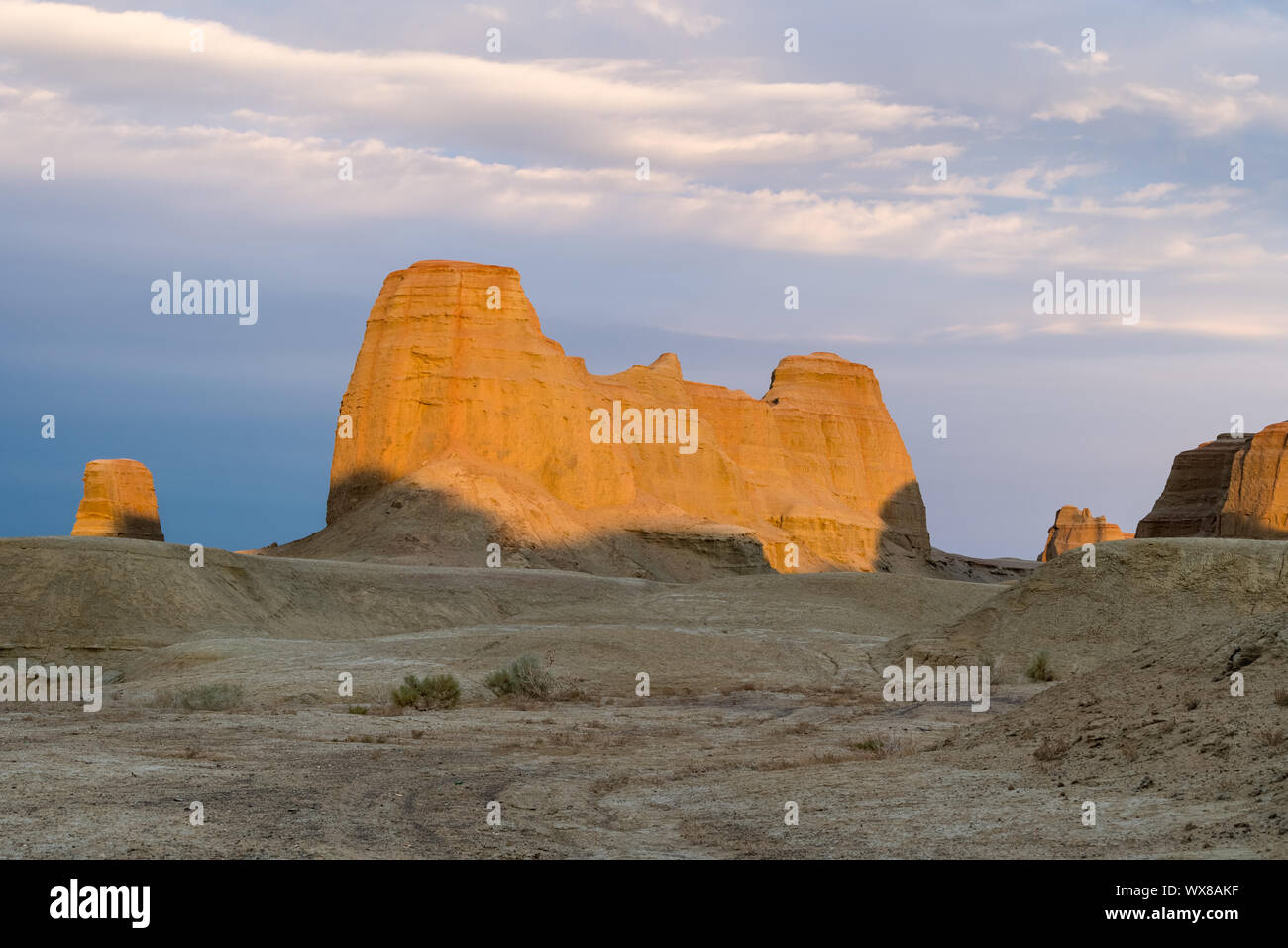 wind erosion landform landscape in sunset Stock Photo - Alamy