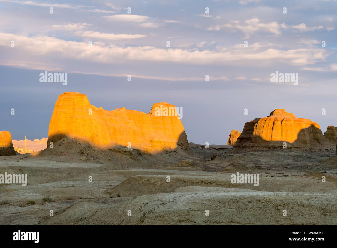 wind erosion landform landscape in sunset Stock Photo - Alamy