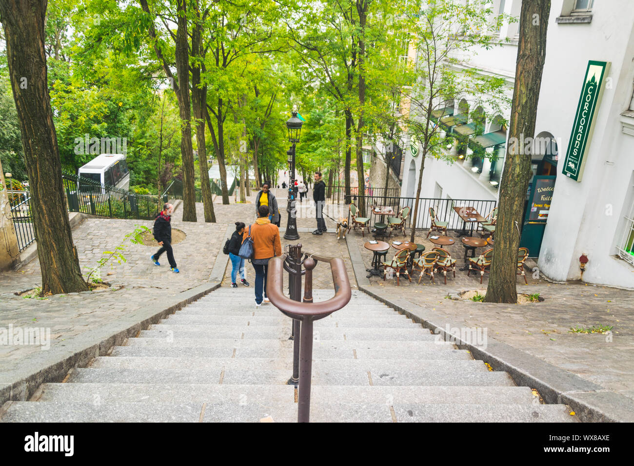 PARIS, FRANCE - 02 OCTOBER 2018: Steps on Montmartre Stock Photo - Alamy